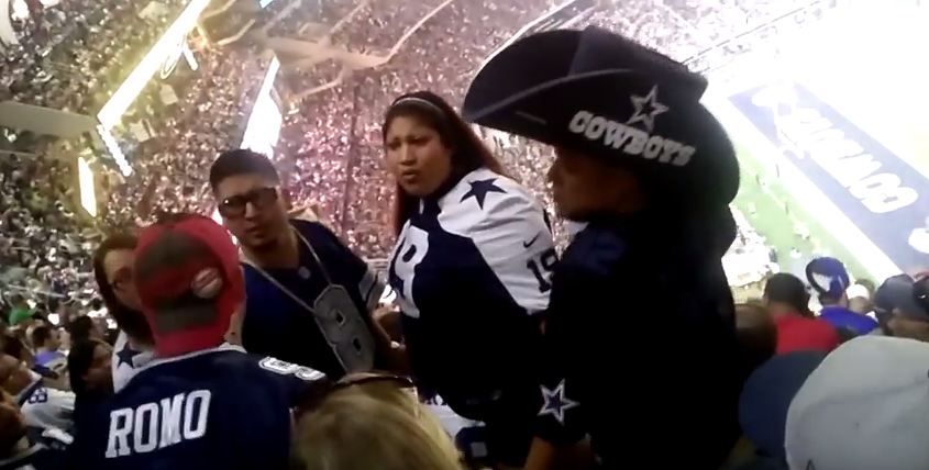 Watch: Dallas Cowboys Fans Fight During Football Game